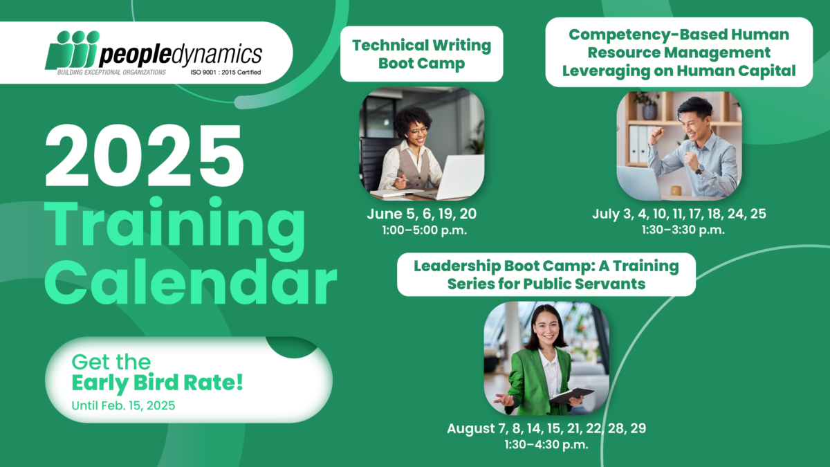 Upcoming Training Programs | People Dynamics, Inc.